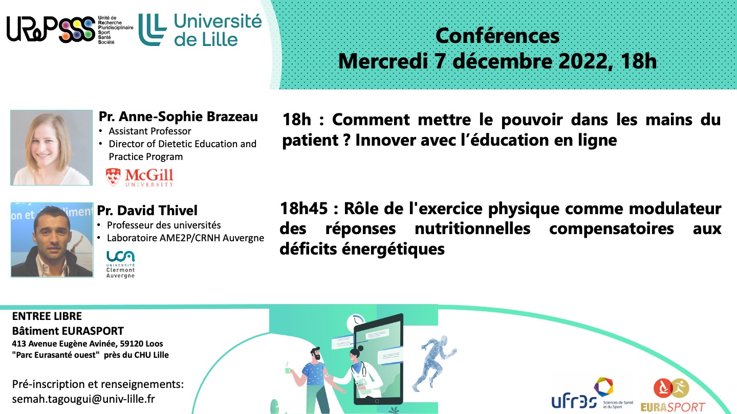Conférences Anne-Sophie BRAZEAU (McGill University) et David THIVEL ...